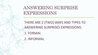 Expressing Surprise and Modal | PPTX