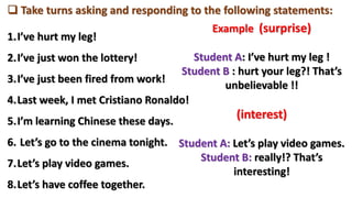 Expressing Surprise & Interest.pptx | Movies | Entertainment