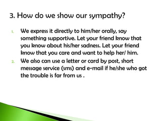 Expressing sympathy | PPTX
