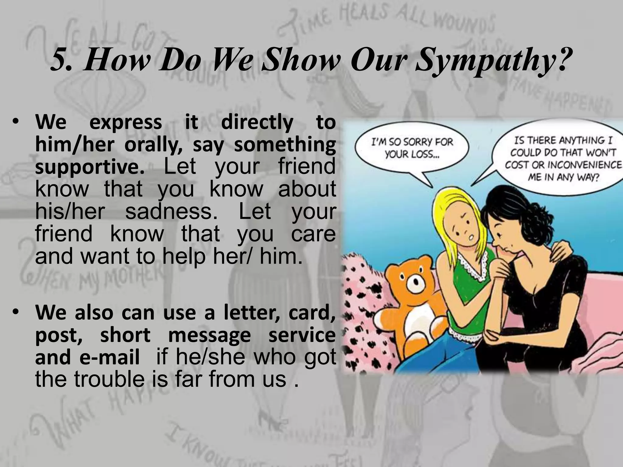 Expressing sympathy ilv | PPTX