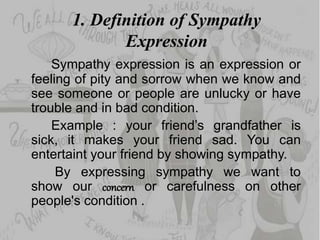 Expressing sympathy ilv | PPTX