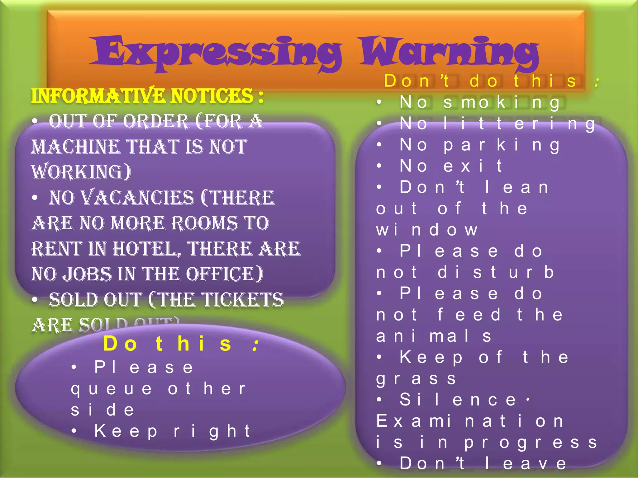 Expressing warning, advice, permission | PPTX