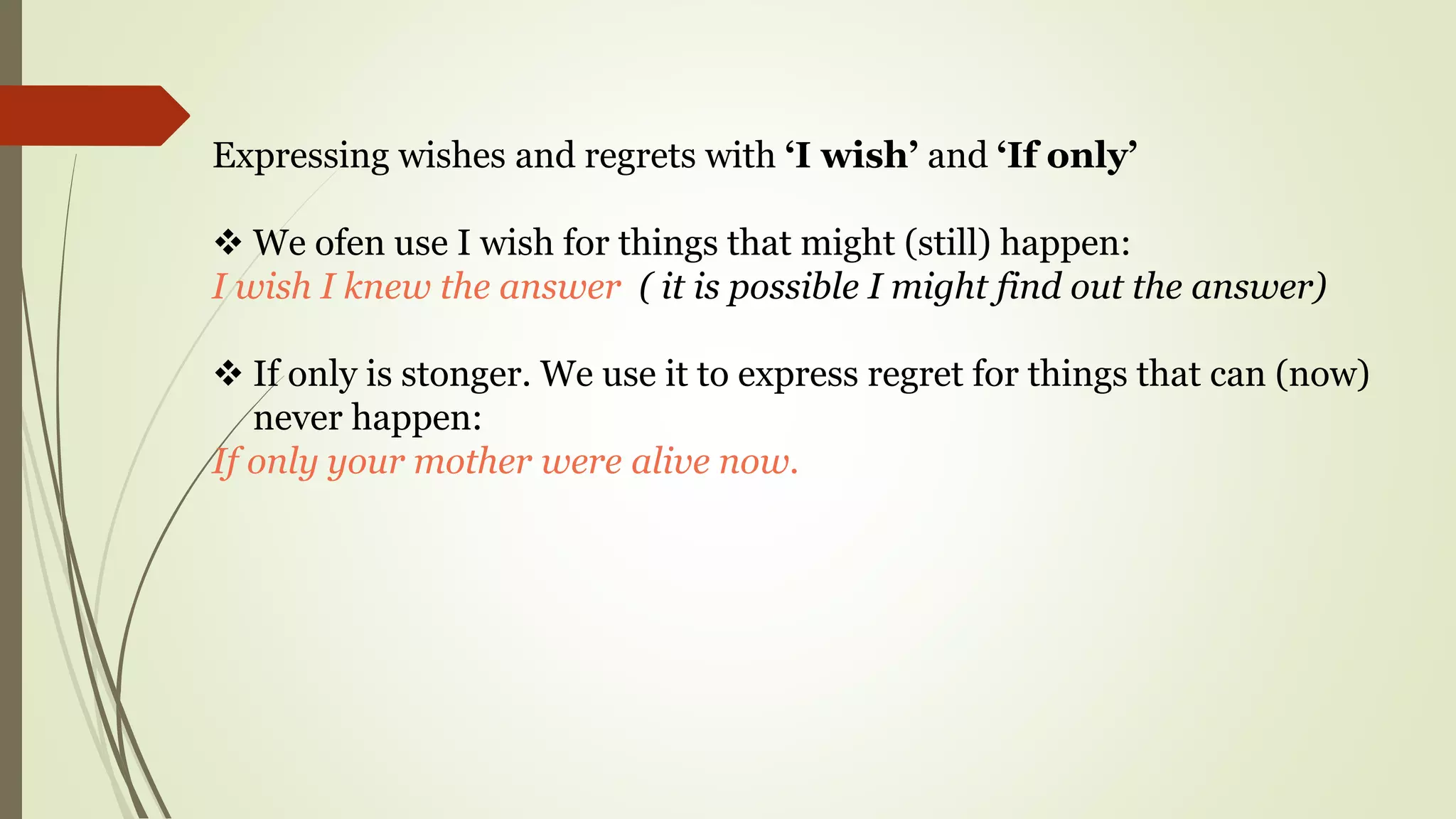 Expressing wishes | PPTX
