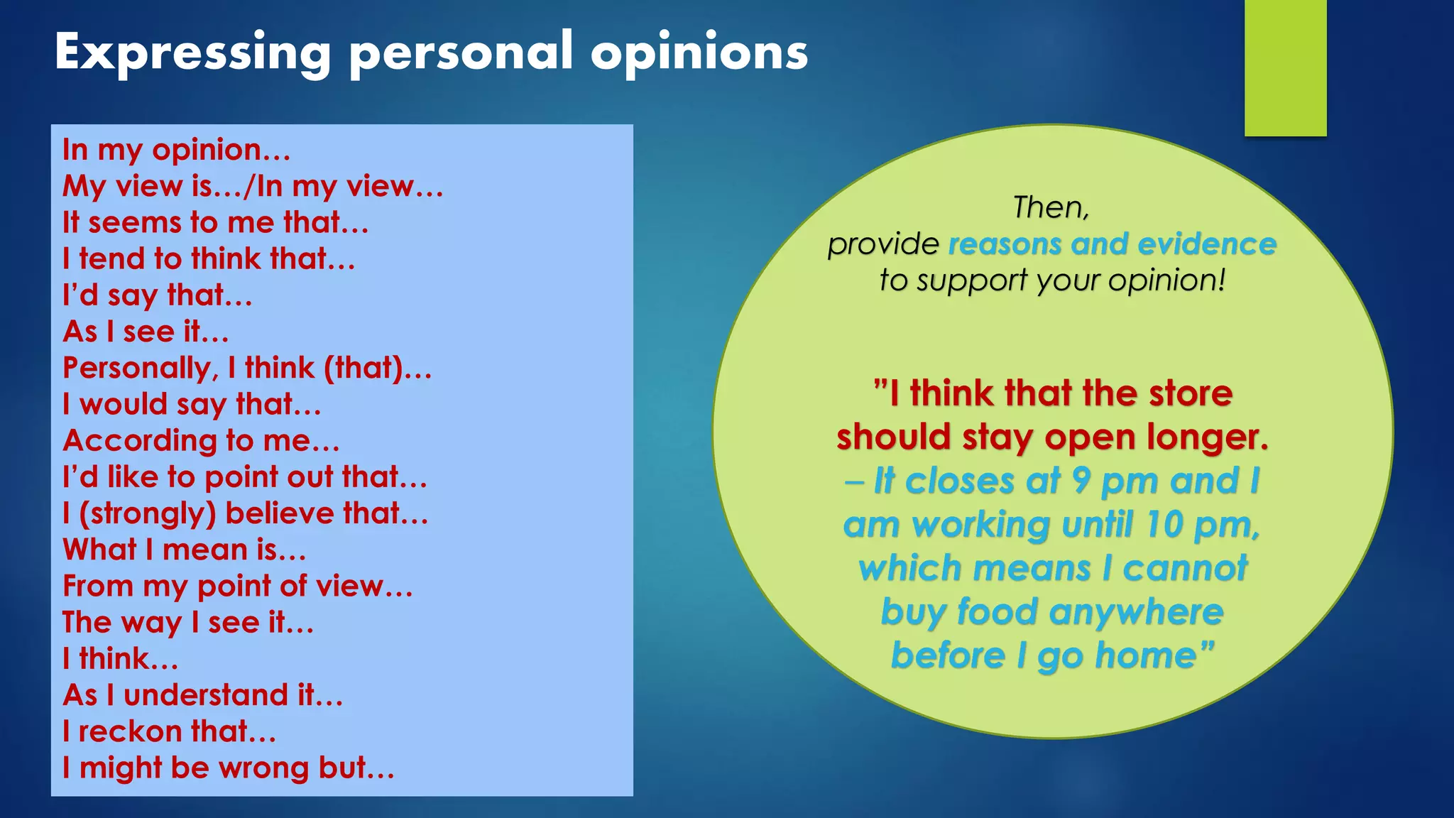 Expressing your opinions | PDF