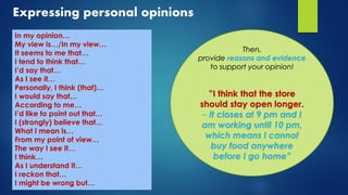Expressing your opinions | PDF