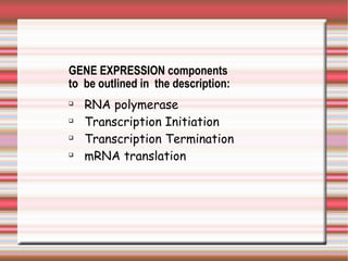 Describe - Gene Expression | PPT
