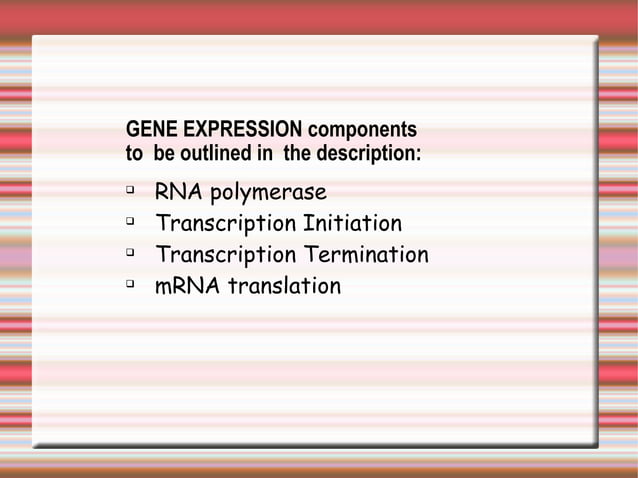 Describe - Gene Expression | PPT