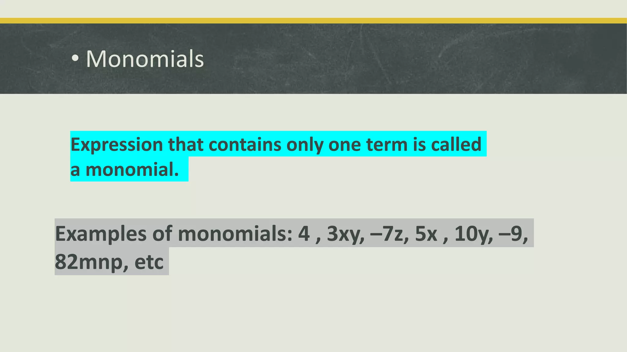Algebraic Expressions | PPTX