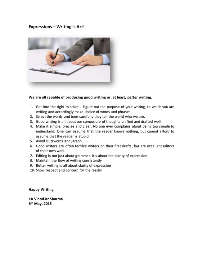 Expression writing is art | DOCX | Freelance Writing | Content Production