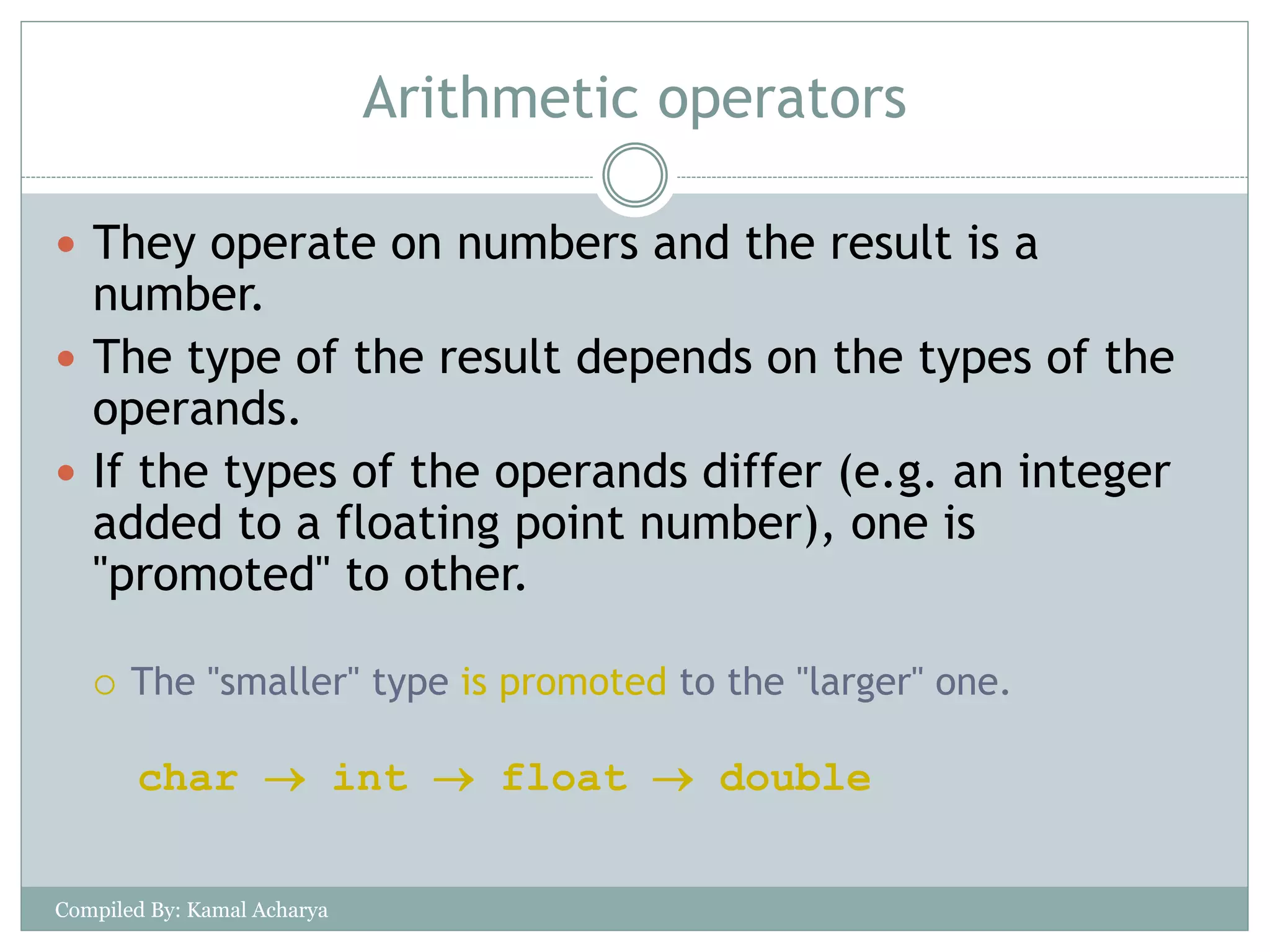 Expression and Operartor In C Programming | PPTX