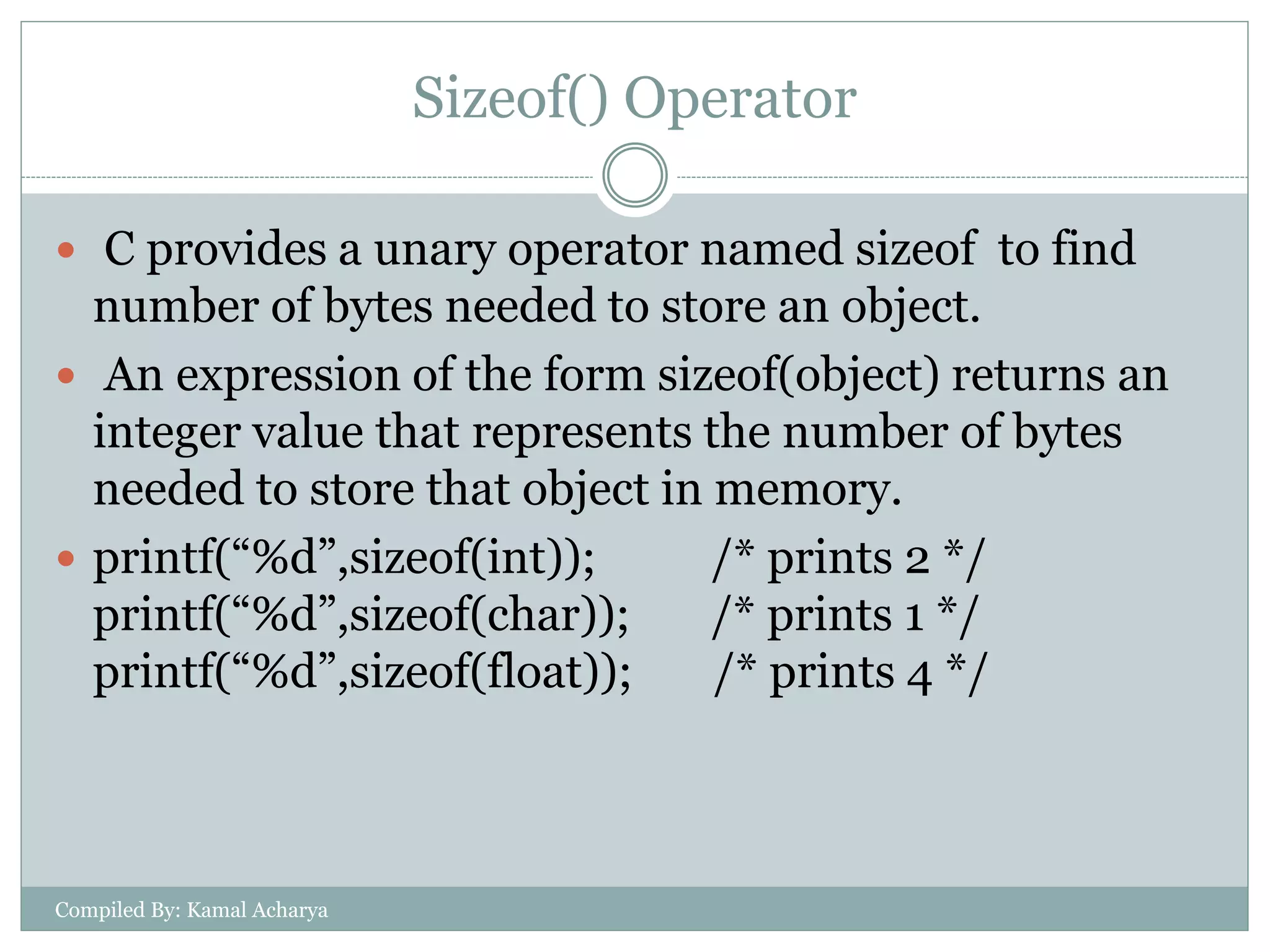 Expression and Operartor In C Programming | PPTX