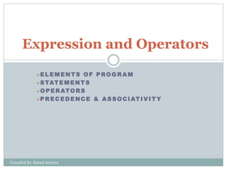 Expression and Operartor In C Programming | PPTX