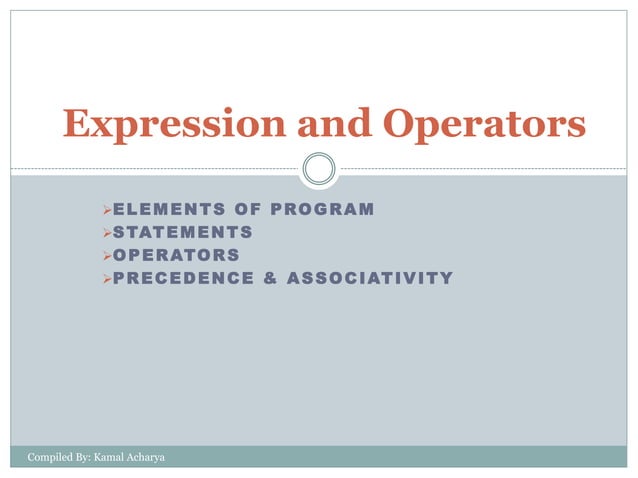 Expression and Operartor In C Programming | PPTX