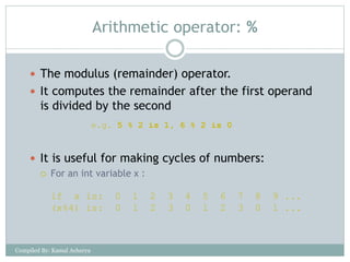 Expression and Operartor In C Programming | PPTX