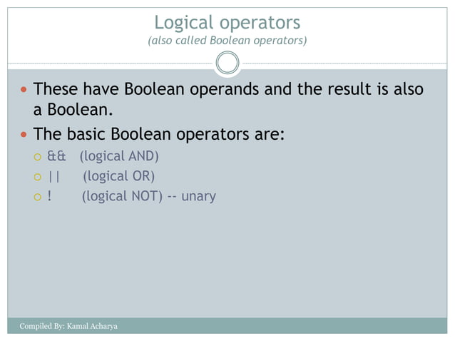 Expression and Operartor In C Programming | PPTX