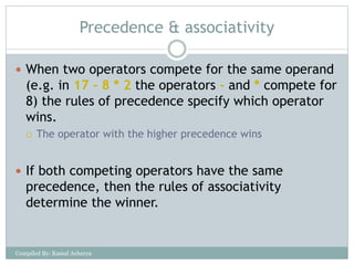 Expression and Operartor In C Programming | PPTX