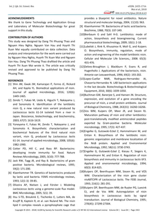 Expression and Purification of Nisin in Escherichia coli | PDF