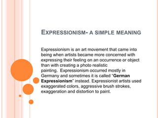 Expressionism and munch | PPTX