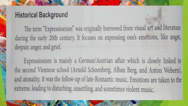 Expressionism in music | PPTX | Classical Music | Music