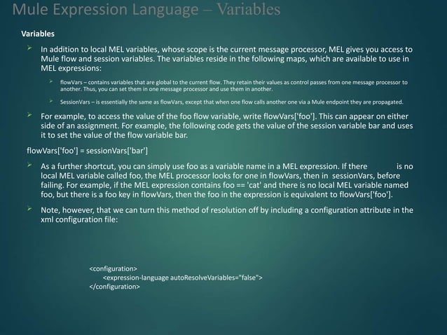 Expression language in mule | PPT