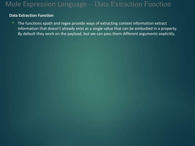 Expression language in mule | PPT