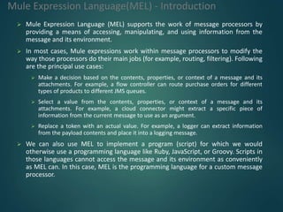 Expression language in mule | PPT