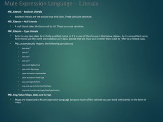 Expression language in mule | PPT