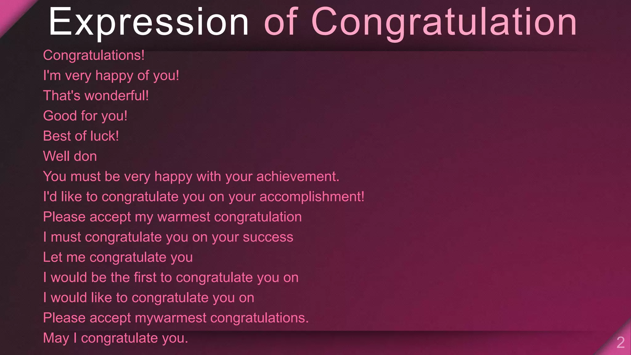 Expression of congratulations | PPTX | Graduation | Personal ...