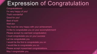 Expression of congratulations | PPTX | Graduation | Personal ...