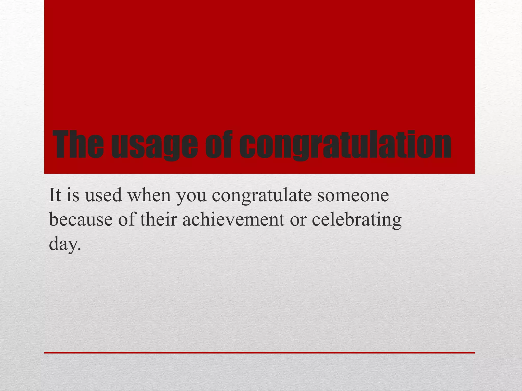 Expression of congratulations ppt | PPTX