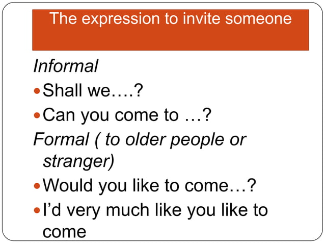 Expression of invitation | PPTX