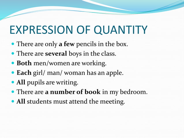 materi bahasa inggris di kuliah tentang expression of quantity | PPTX