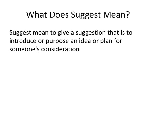Expression of suggestion ppt | PPTX