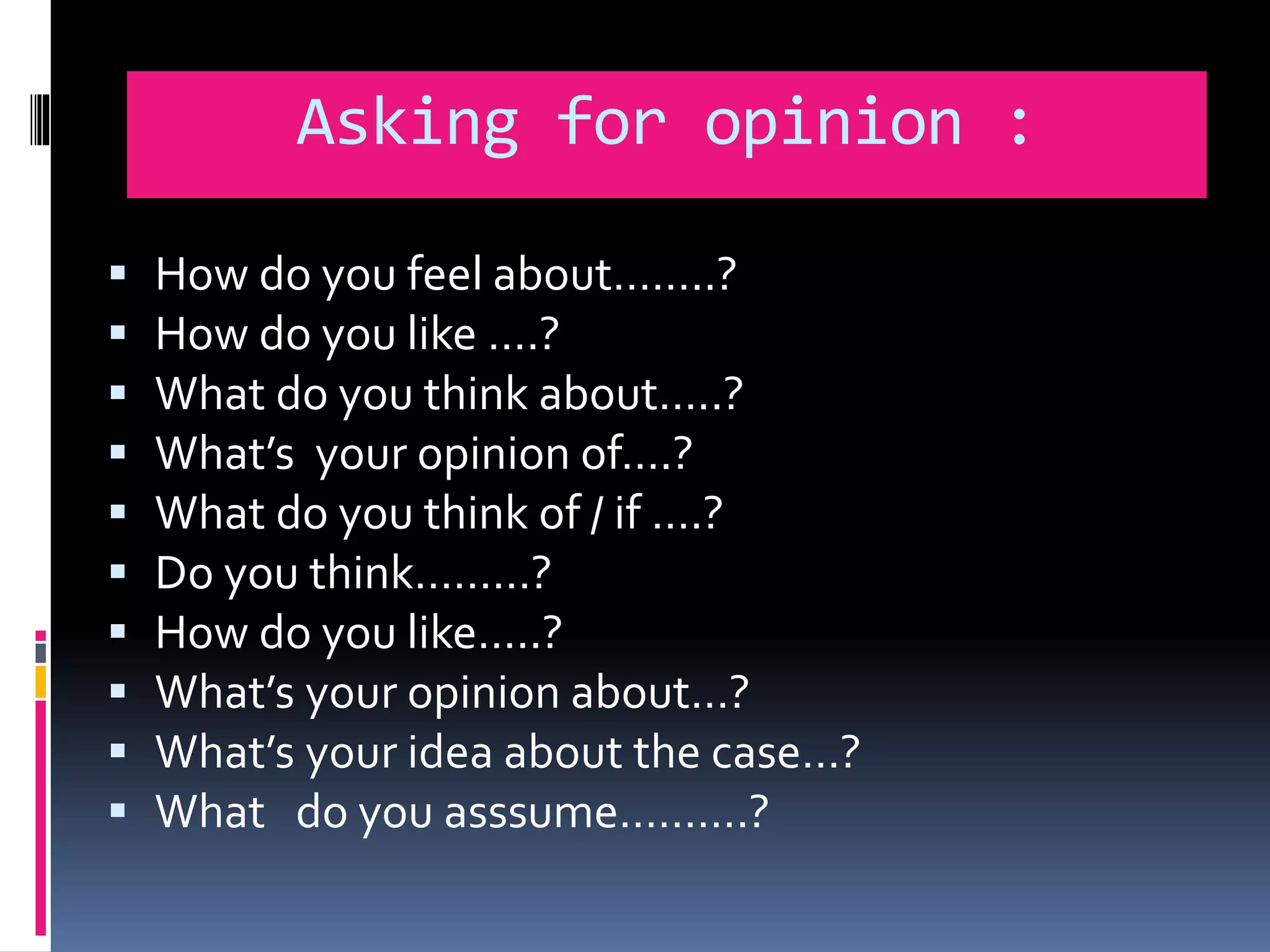 Expression opinion kls X | PPTX
