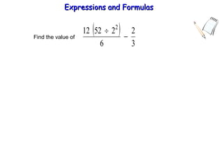 Expressions and Formulas | PPT | Physics | Science