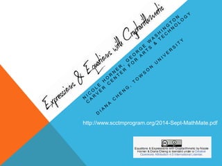 Expressions and equations with cryptarithmetic | PPTX