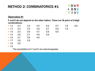 Expressions and equations with cryptarithmetic | PPTX