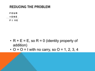 Expressions and equations with cryptarithmetic | PPTX