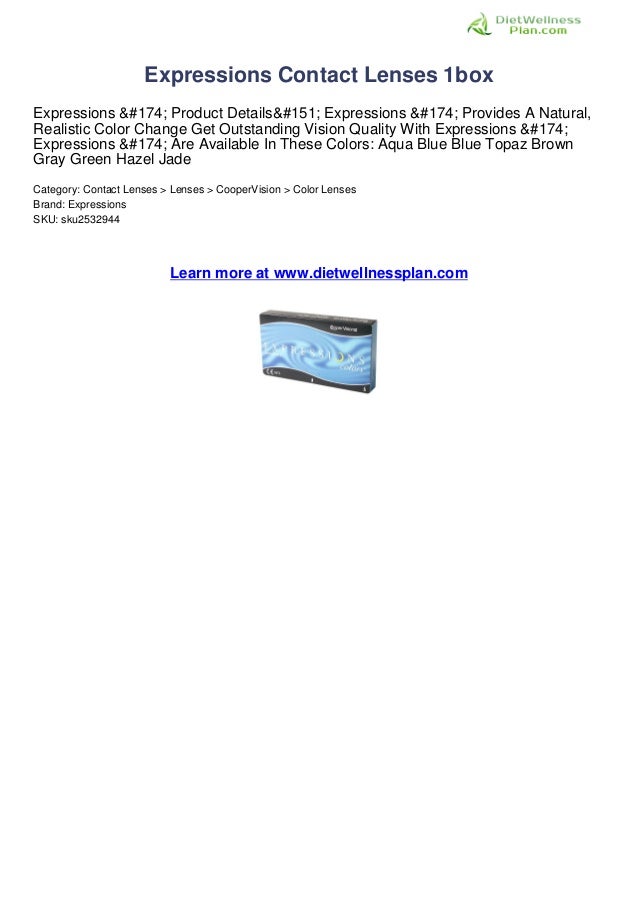 Expressions contact lenses 1box dietwellnessplan