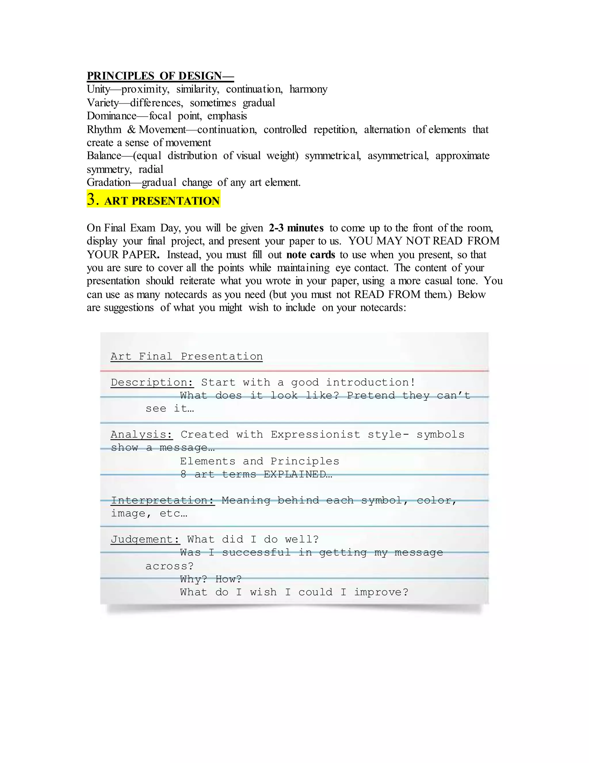 Expressions in plaster lesson plan | DOCX