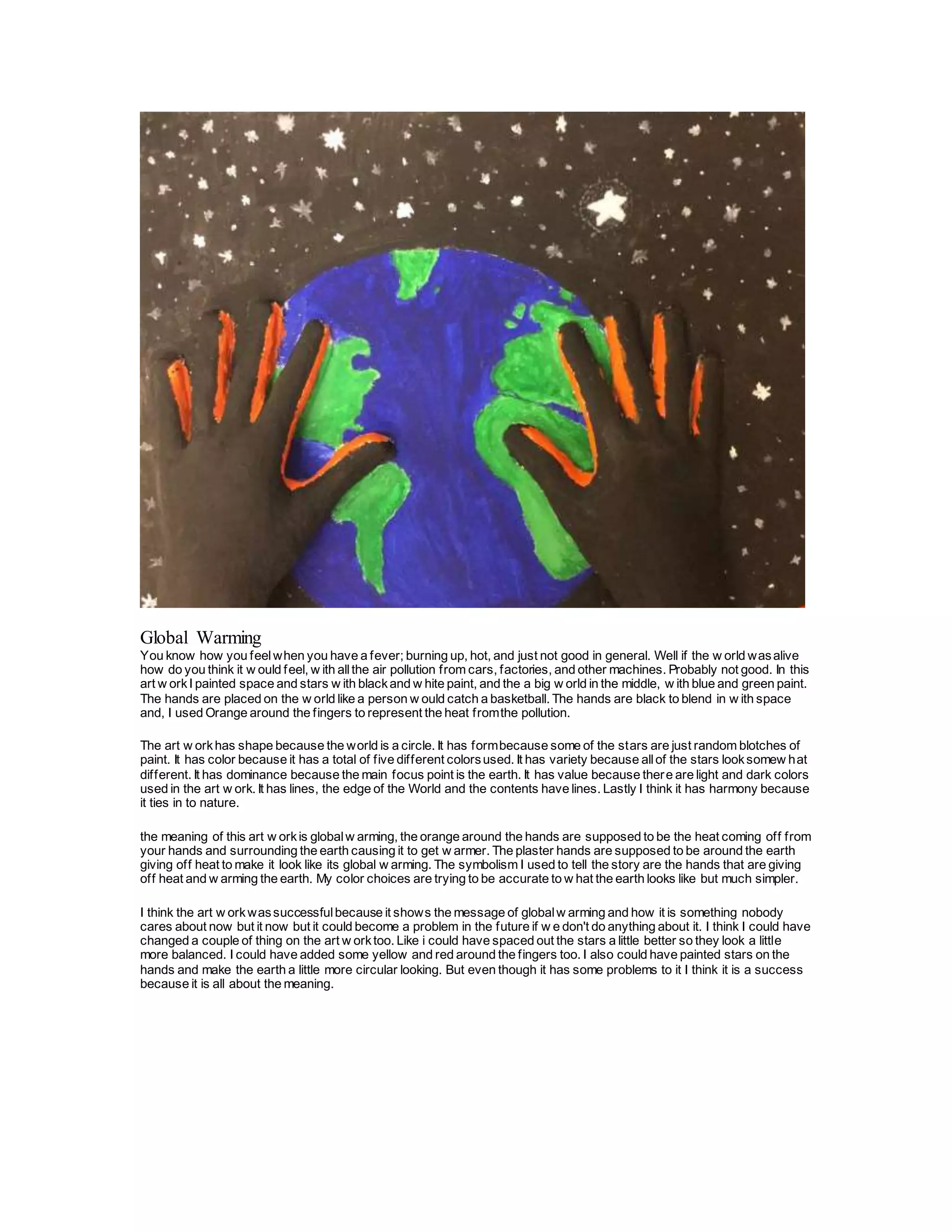 Expressions in plaster lesson plan | DOCX