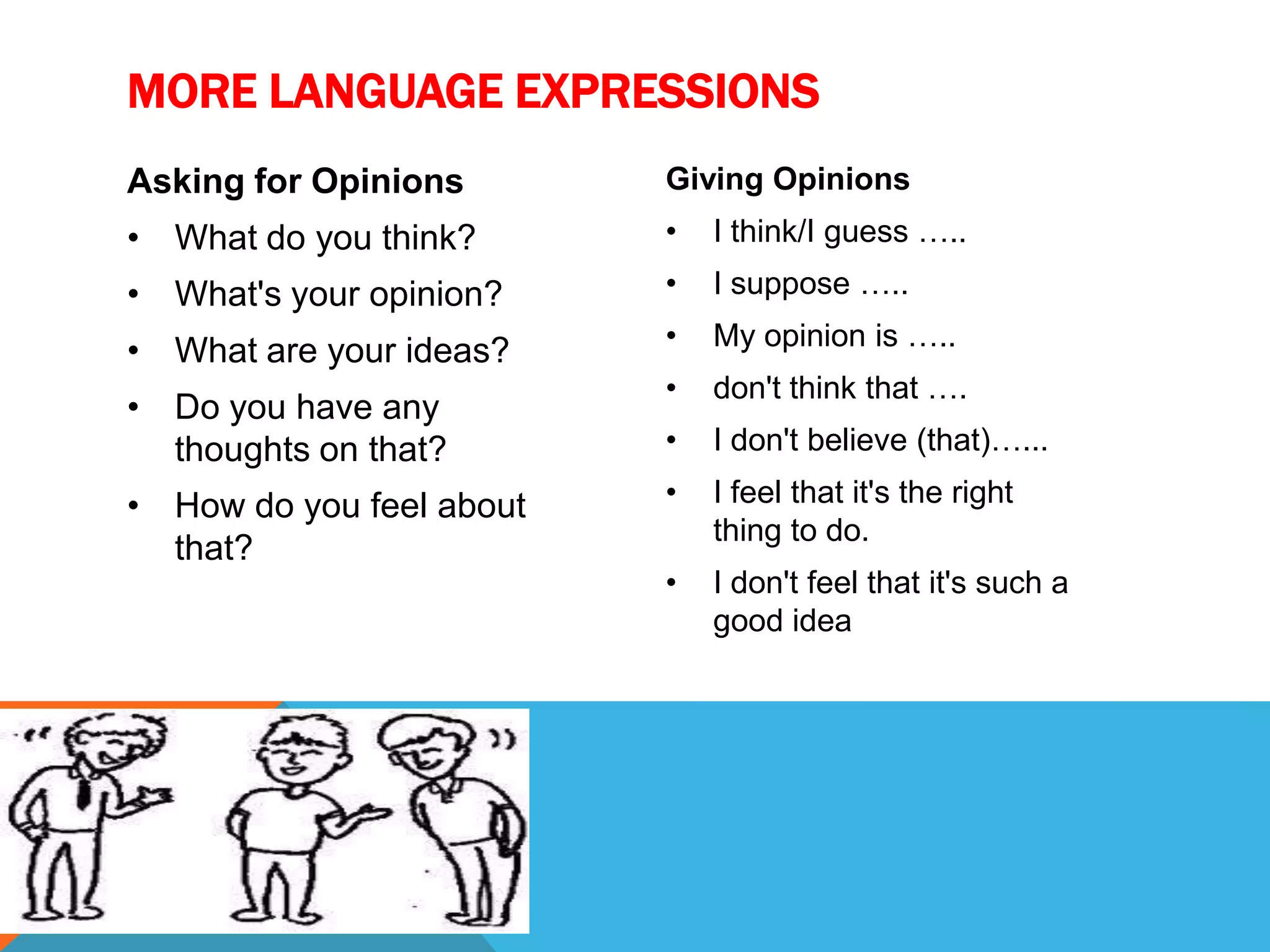Expressions of giving and asking for opinion pp | PPTX