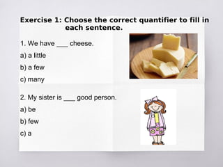 Expressions of quantities: some, any, much, many, a lot of and lots of for 10th grade | PPT