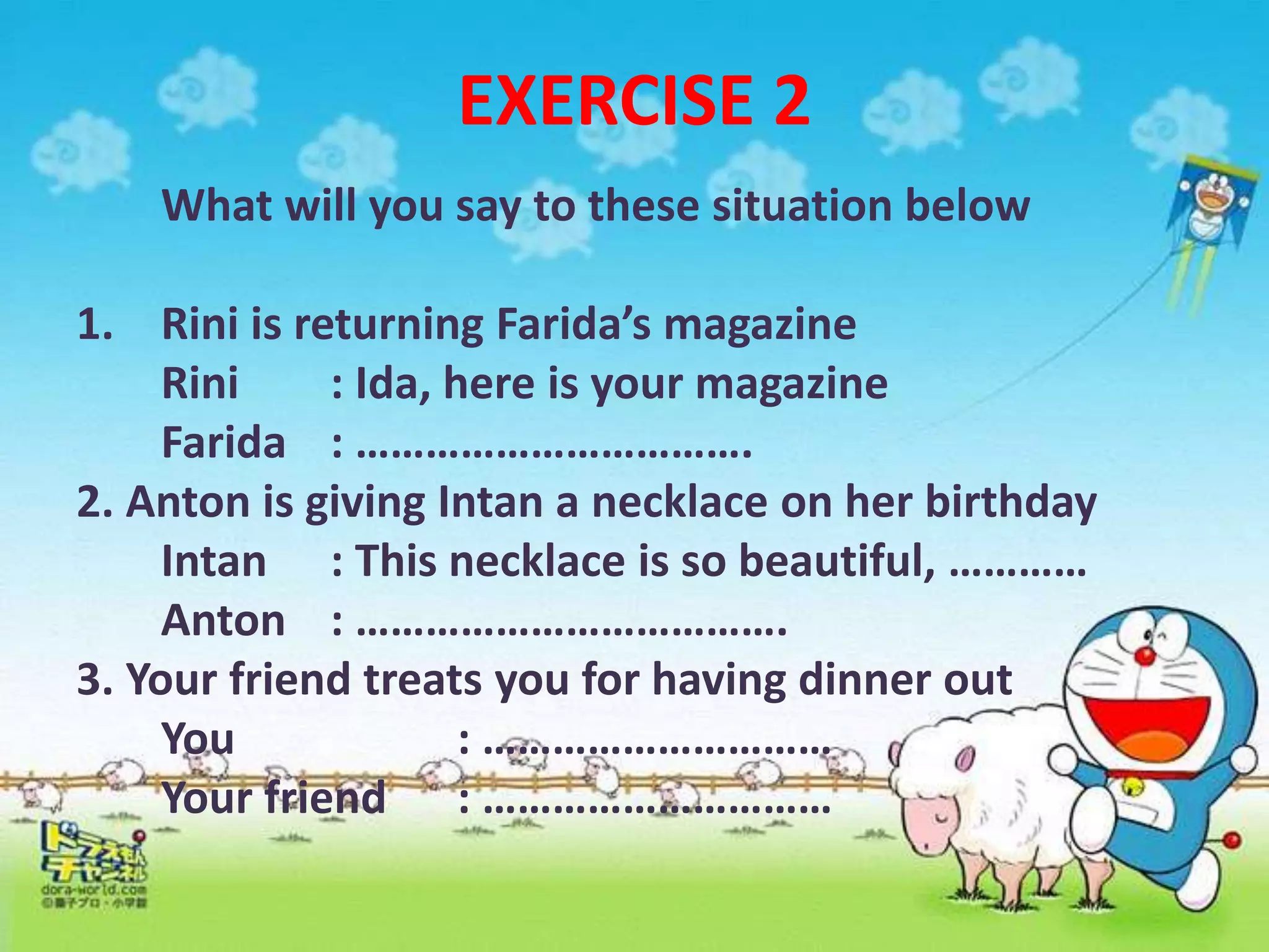 Expressions of thanking | PPTX