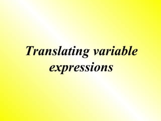 Expressions powerpoint | PPT