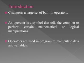 Expressions using operator in c | PPT