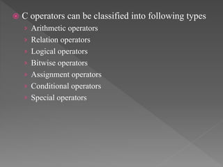 Expressions using operator in c | PPT