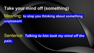 Vocabulary: Expressions related to " Take". | PPTX