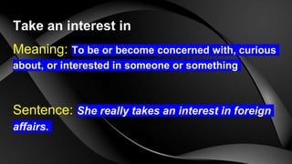 Vocabulary: Expressions related to " Take". | PPTX