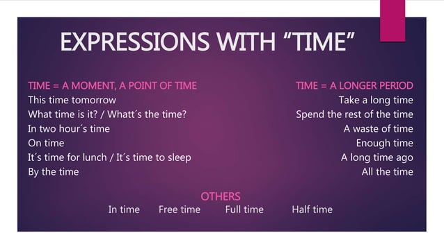 Expressions with time | PPTX
